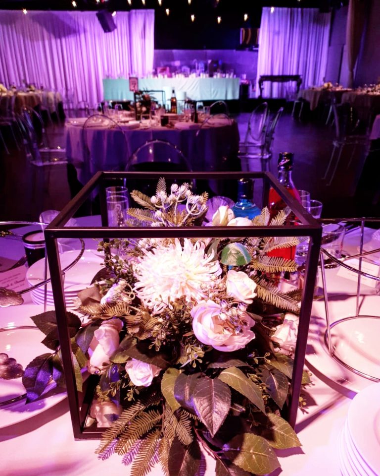 Rubix Cube With Mini Lush Flowers Hire Online | Ivory Heart Events